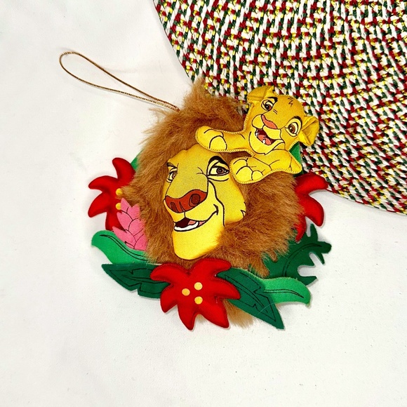 Disney | Holiday | Rare Vintage Disney Plush Lion King Ornament Simba ...